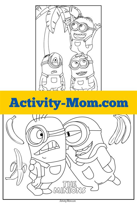 Minion Coloring Page Banana