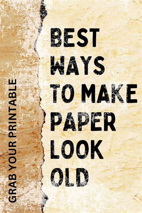 Best Ways To Make Paper Look Old In 2024 How To Age Paper How To Make Paper Paper Craft Diy