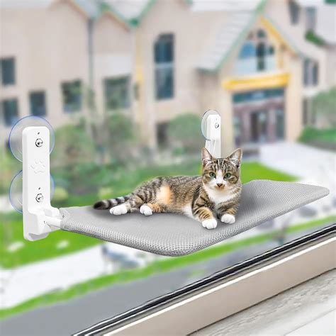Amazon co jp 猫用ベット 猫用ハンモック ペットベッド 強力吸盤 大型 ネコベット ネコハンモック ニャルソック オールシーズン