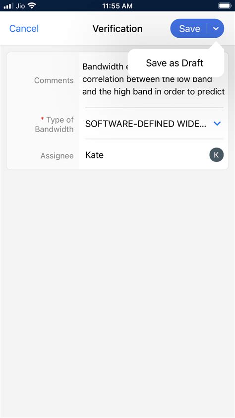 Qntrl Ios Mobile App Now Supports Save As Draft Option