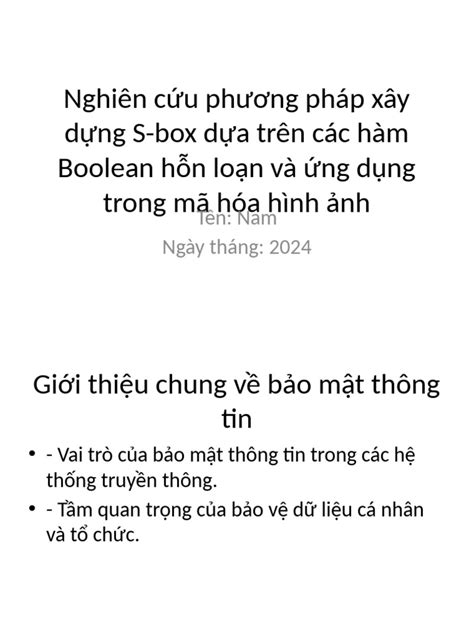 S Box Chaotic Boolean Functions Presentation 15 Slides Pdf