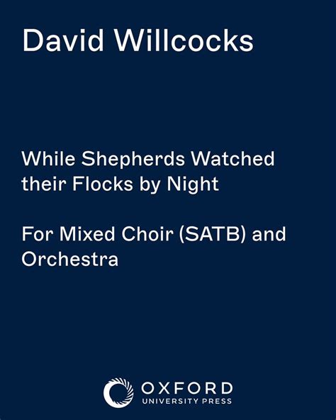 While Shepherds Watched Their Flocks By Night Sheet Music By David