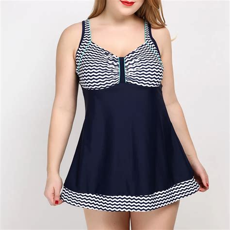 Summer Beachwear Large Size Swim Suit Plus Size Swimwear Lady Print