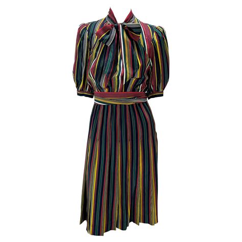 1980s Iconic Yves Saint Laurent Velvet And Silk Dress For Sale At 1stdibs