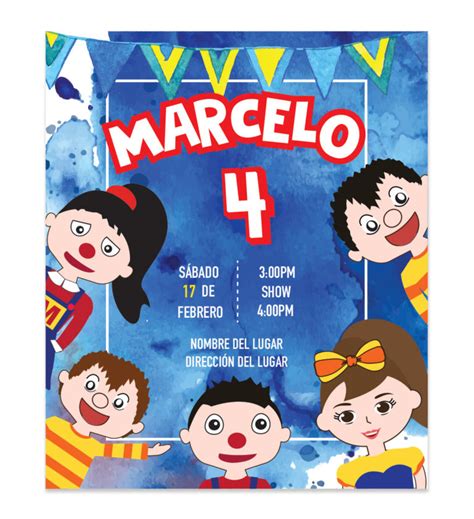 Invitación Cumpleaños Fiesta Bely Y Beto Diseños Personalizados