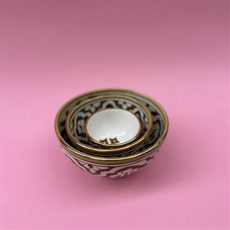 Chabi Chic Tapas Schaaltje Kaki Bloemen Groene Vingers Delft