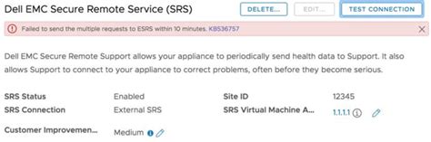 Dell Vxrail How To Test Secure Remote Services Or Secure Connect Gateway Dial Home