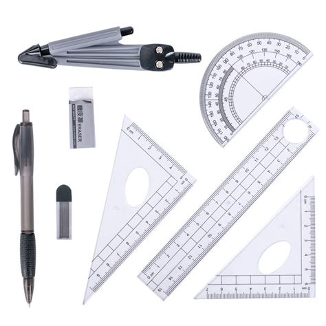 Geometry Set 8pcs Compass Set Practical Math Tools Set Kit Amazon