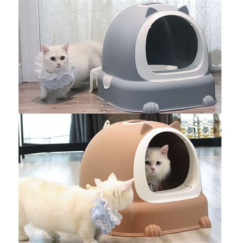 Kattenbak Met Deksel Wc Volledig Gesloten Kitten H Grandado