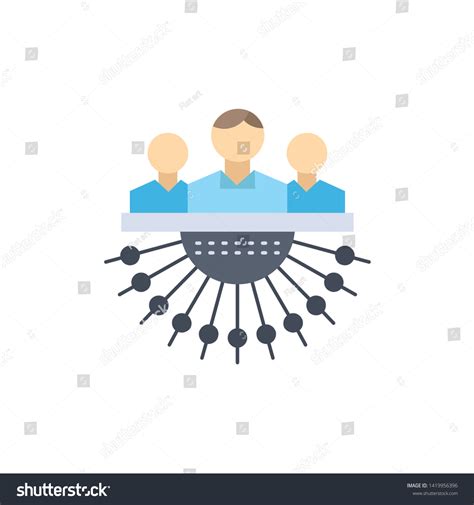 Allocation Group Human Management Outsource Flat Stock Vector Royalty