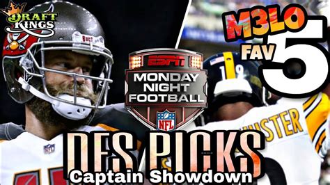 Nfl Mnf Draftkings Dfs Picks Week 3 Captain Showdown Youtube