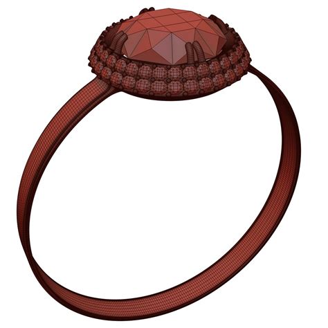 3dpr 002의 보석 반지 3d 모델 10 Max Obj Stl Free3d
