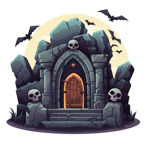 Premium Ai Image Tomb Icon For The Halloween