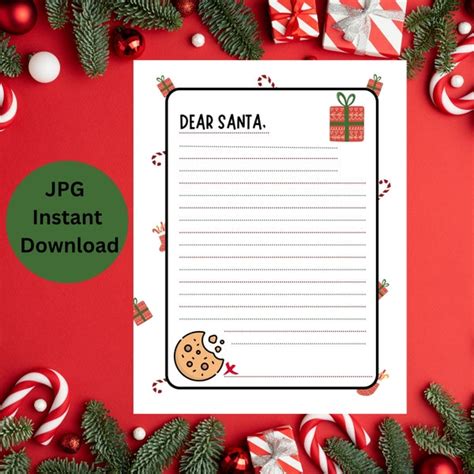 Thank You For The Cookies Santa Letter Etsy