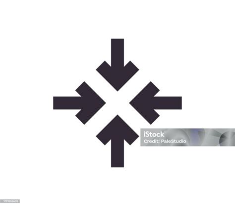 Scaling Symbol And Sizing Arrow Icon Simple Outline Stock Illustration
