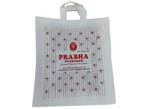 Loop Handle White Base Printed Cotton Shopping Bag 6 Kg Size