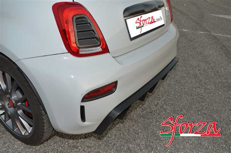 Abarth 595 Carbon Rear Diffuser With Stop Light Sforza Design