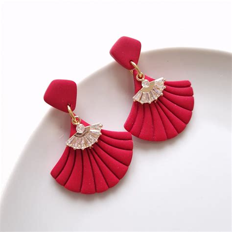 Earrings Phad Si Daeng Model Handmade In France Etsy