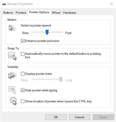 pointer settings in windows smartbox hub