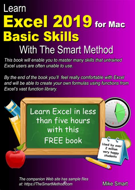Excel 2019 Basic Skills For Apple Mac Front Cover