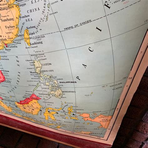 Vintage School Map Europe Map Pull Down Map Large Industrial Wall