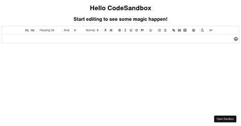 React Quill Emoji Examples Codesandbox