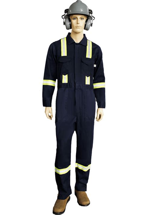 Flame Resistant Fr Reflective Coveralls Wleg Zippers Oil And Gas