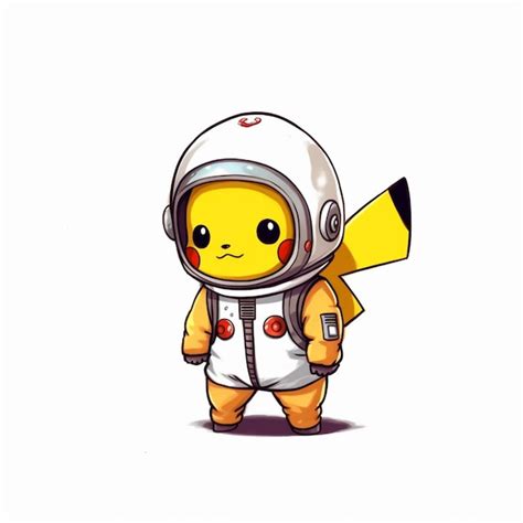 Premium Ai Image Cartoon Pikachu In A Space Suit With A Backpack