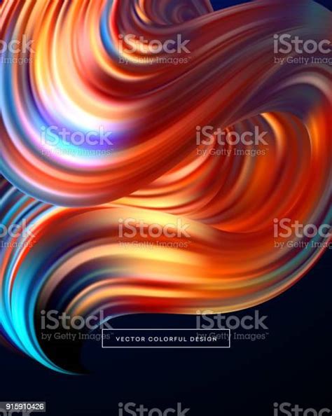 3d 추상 다채로운 액체 디자인입니다 벡터 일러스트 레이 션 배경 주제에 대한 스톡 벡터 아트 및 기타 이미지 배경 주제 액체 0명 Istock