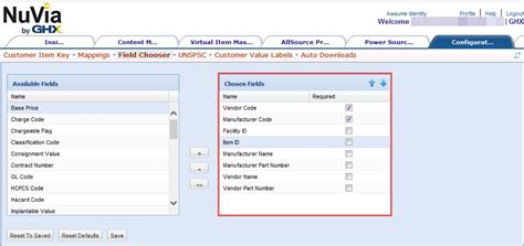 choose required item attributes