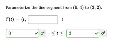 Solved Parameterize The Line Segment From 04 To 32