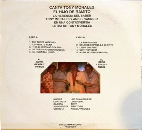 Tony Morales El Hijo De Ramito Lp Auction Details