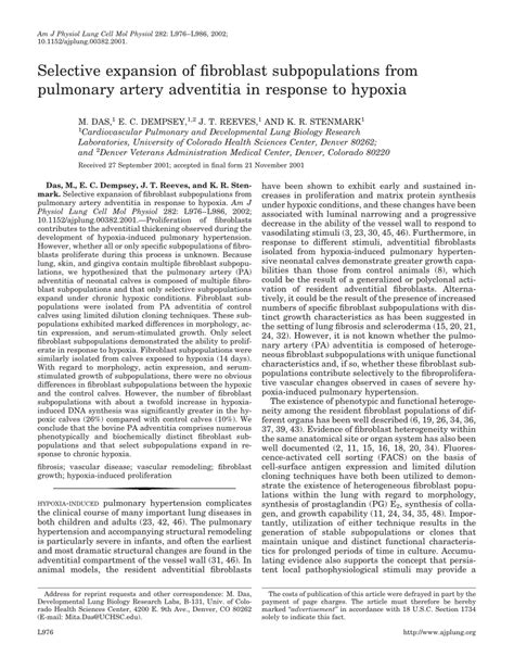 Pdf Selective Expansion Of Fibroblast Subpopulations From Pulmonary Artery Adventitia In