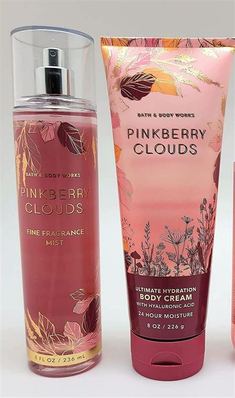 BATH BODY WORKS PINKBERRY CLOUDS BATH SET NEW YOU WILL RECEIVE 1