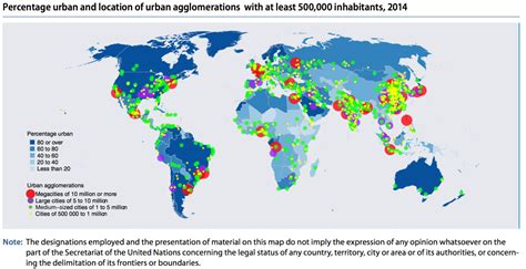World Urbanization Prospects 2014 Map ∞