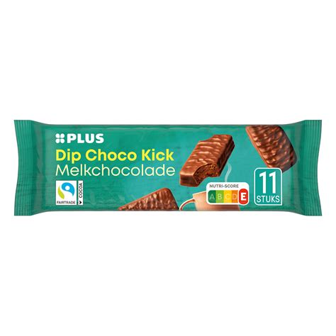Plus Dip Choco Kick Melkchocolade Koekjes Per Wikkel 200 G