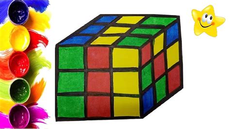 Раскраска для детей КУБИК РУБИКА Мультик Раскраска Учим цвета Стихи для детей Youtube