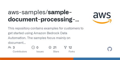 Github Aws Samplessample Document Processing With Amazon Bedrock Data Automation This