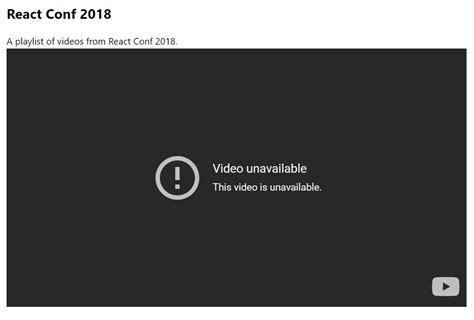 Docs Fix Broken Links To React Conf Videos · Issue 3627 · Reactjs