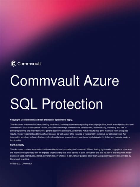 Commvault Azure Sqlprotection Pdf Backup Cloud Computing