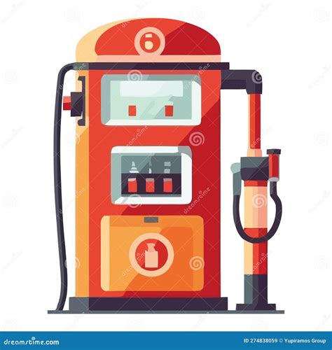 Gasoline Filling Station Fuel Pump Gallon Vector Stock Illustration Illustration Of
