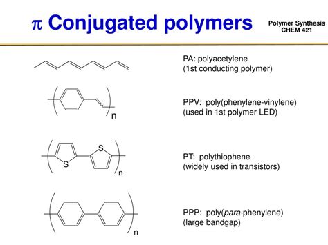 Ppt Conjugated Polymers And Applications Powerpoint Presentation Id