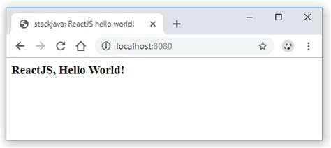 Code Ví Dụ React Reactjs Hello World Stackjava