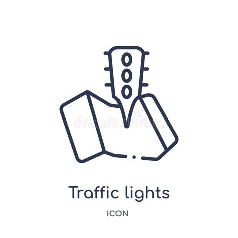 Linear Traffic Lights Icon From Maps And Locations Outline Collection Thin Line Traffic Lights