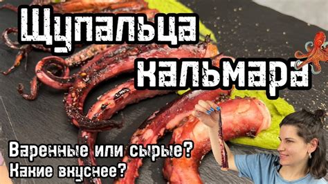 Щупальца гигантского кальмара на гриле и пюре с зелёного горошка ...