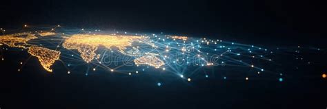 Global Network Visualization Digital Transformation Worldwide Data