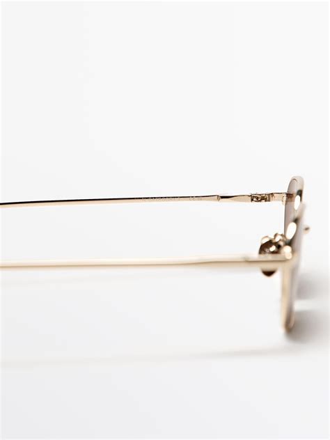 Metallic Sunglasses · Brown · Accessories Massimo Dutti