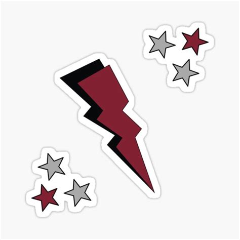 Umass Amherst Lightning Bolt And Star Sticker Pack Sticker For Sale