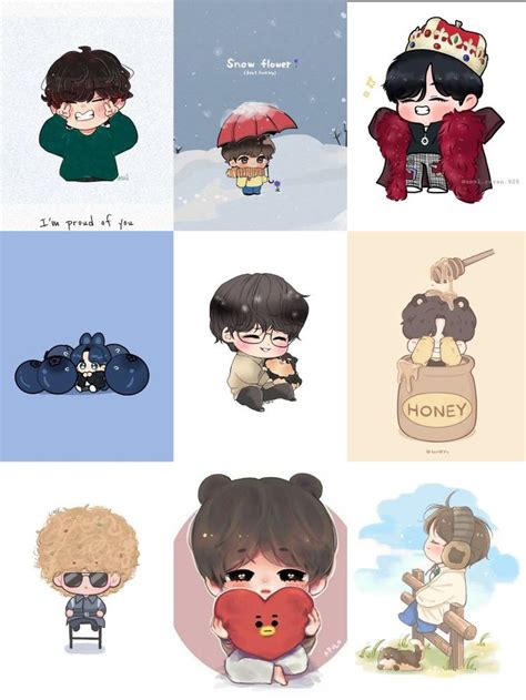 Tae Tae Chibi Printable Photos