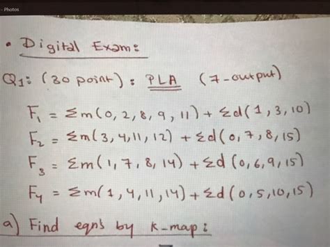 Solved Draw K Maps And Find Equations From Them F Chegg Com